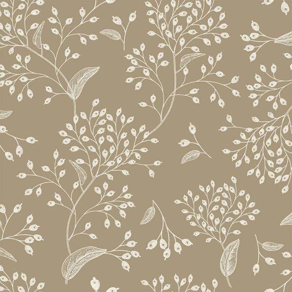 Tecido Tricoline Florais E Folhas Bege tecido-tricoline-florais-e-folhas-bege